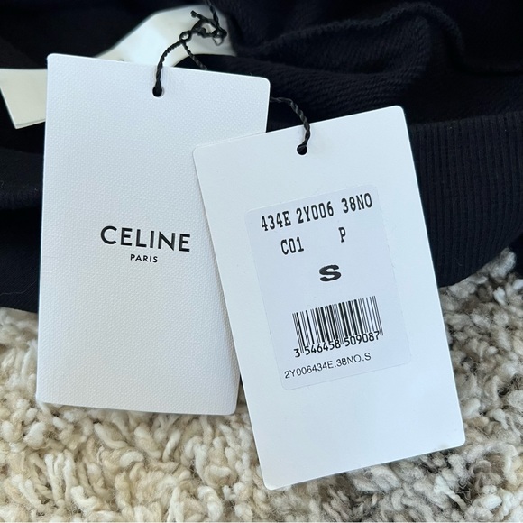 Celine | Tops | Nwt Celine Back Logo Hoodie | Poshmark